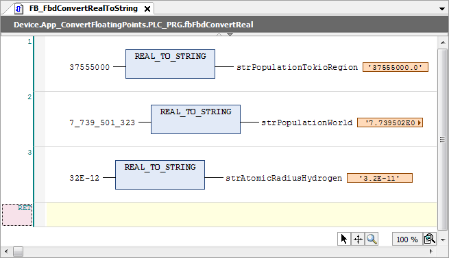 Conversion: REAL, LREAL